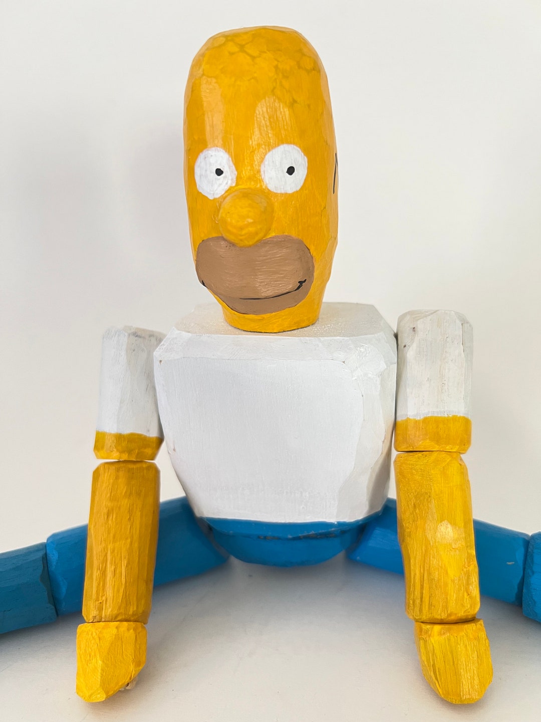 Homer Simpson // the Simpsons // Hand-carved Wooden Figure - Etsy