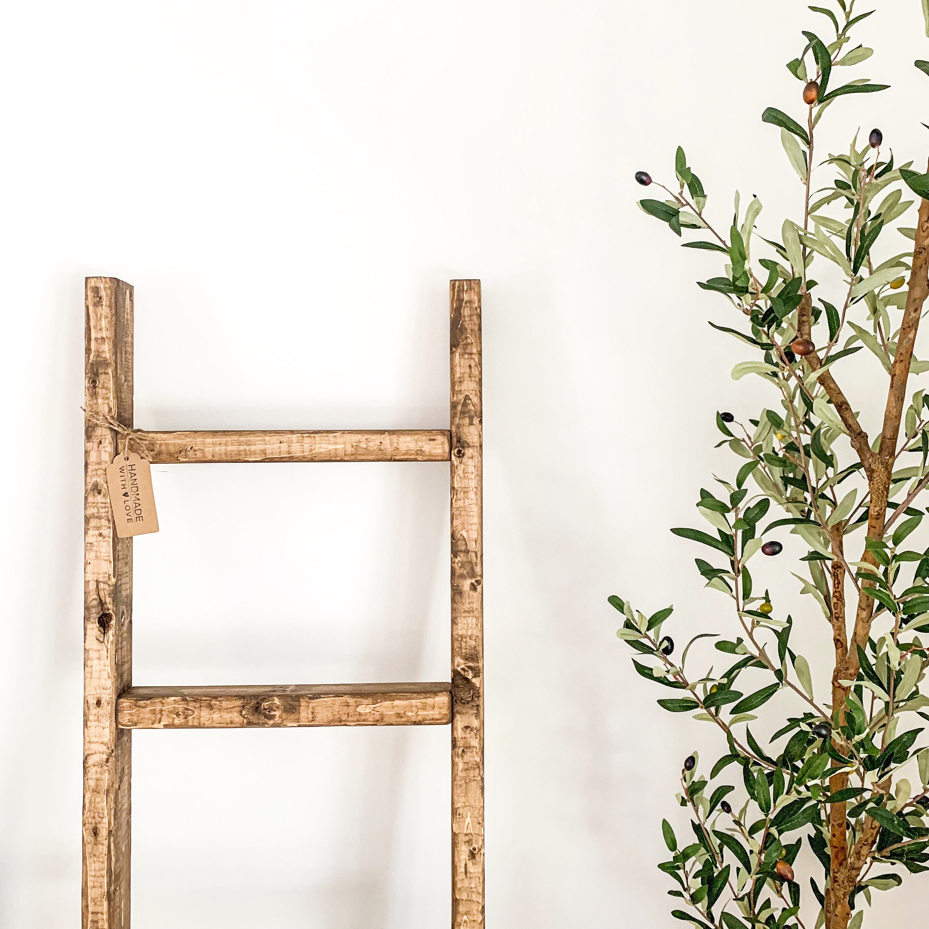 Rustic Farmhouse Decorative Wood Ladder 3 Deep Ladder - Etsy