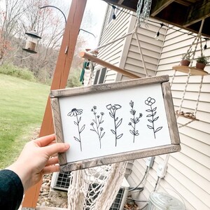 Wildflower Sign | Farmhouse Spring Sign | Botanical Sign | Floral Sign ...