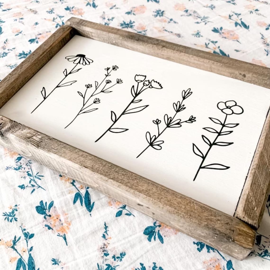 Wildflower Sign Farmhouse Spring Sign Botanical Sign | Etsy