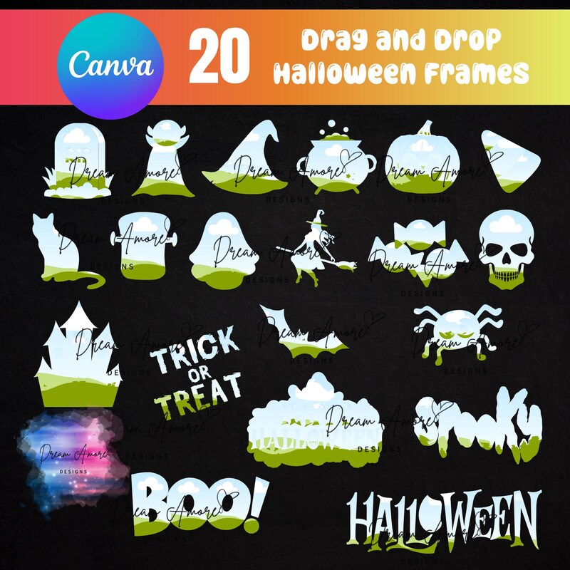 Halloween Frames - Etsy