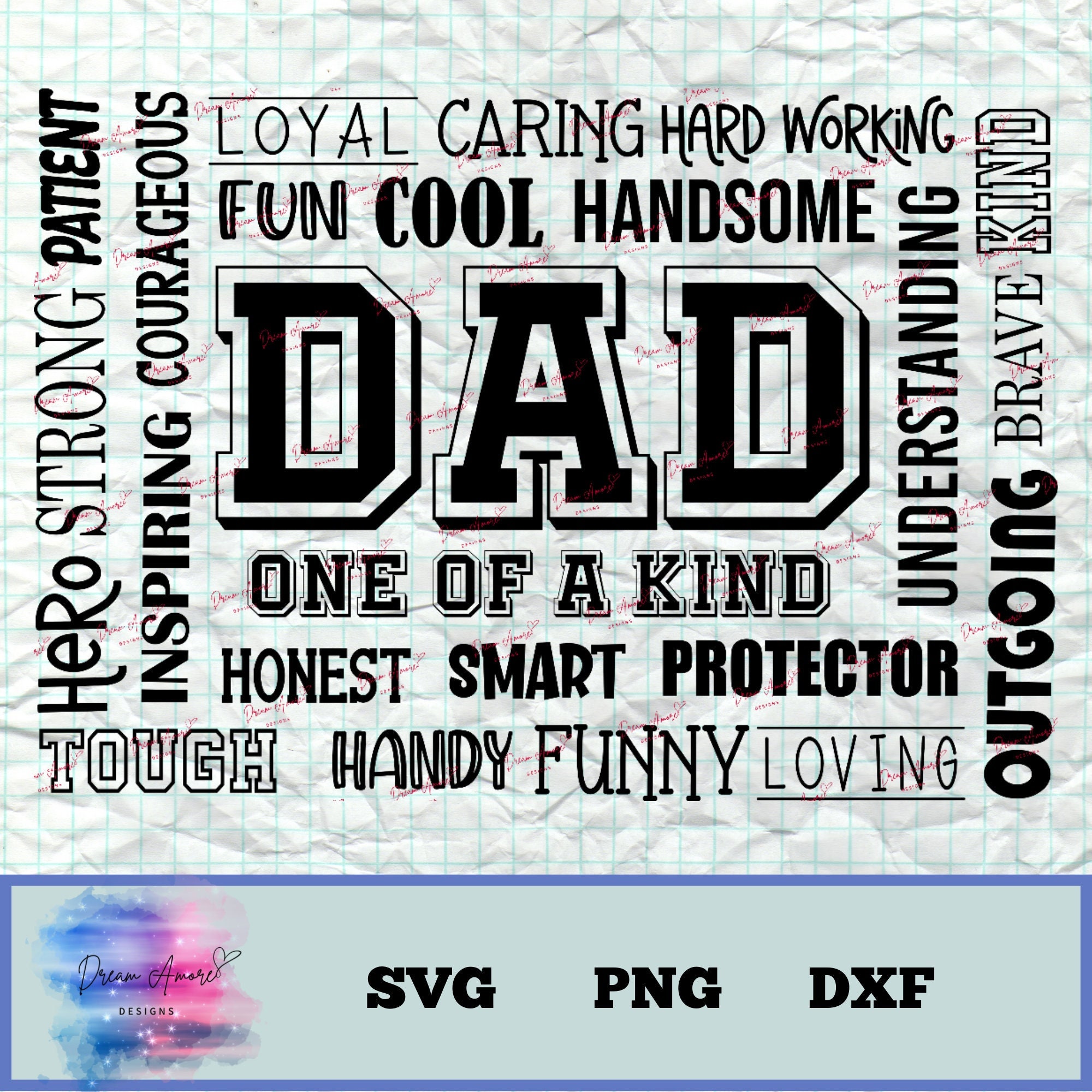 Dad Word Art Svg Fathers Day Svg Files Dad Quotes Svg - Etsy