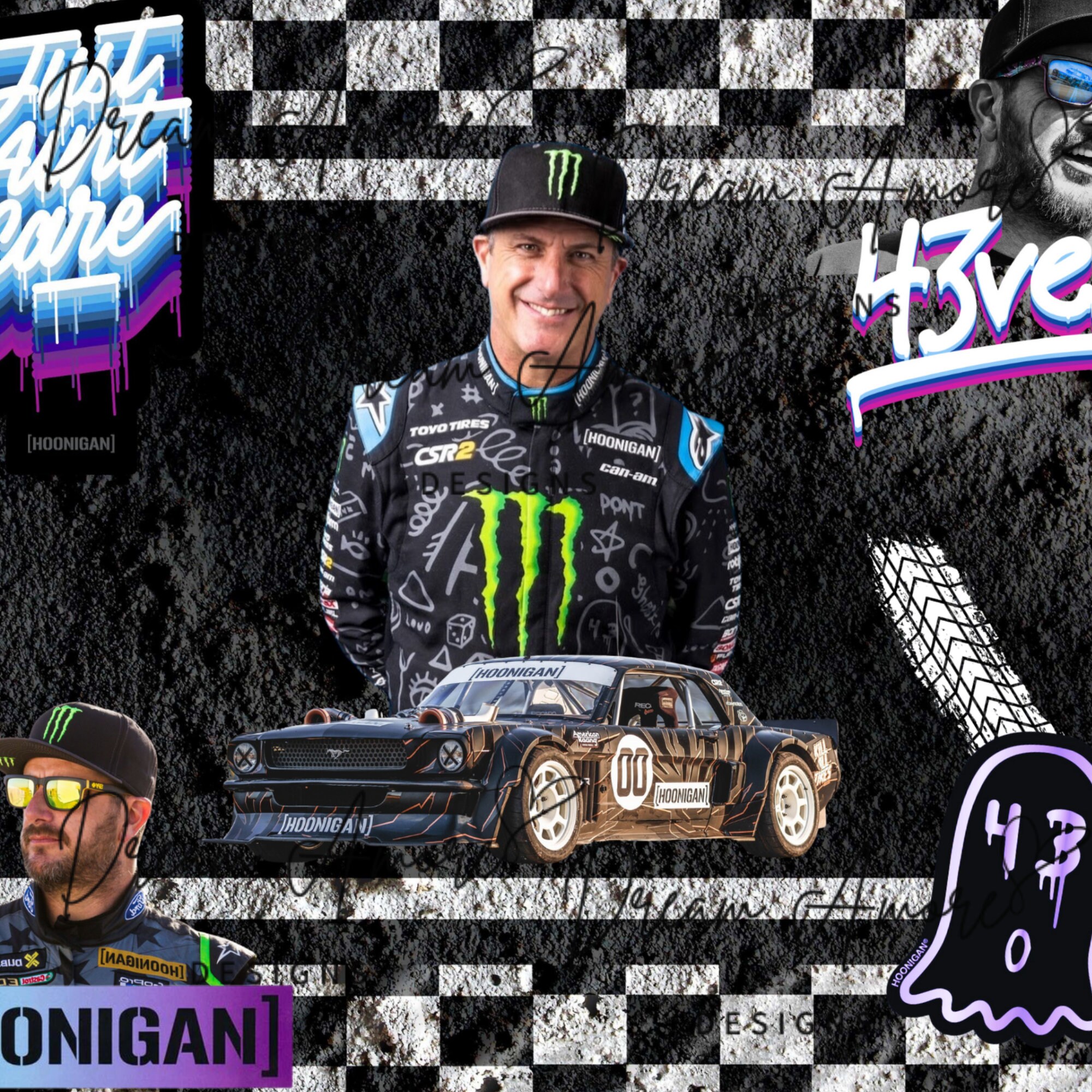 Hoonigan Tumbler Wrap Racing Tumbler Png 20 Oz Skinny Straight Png ...