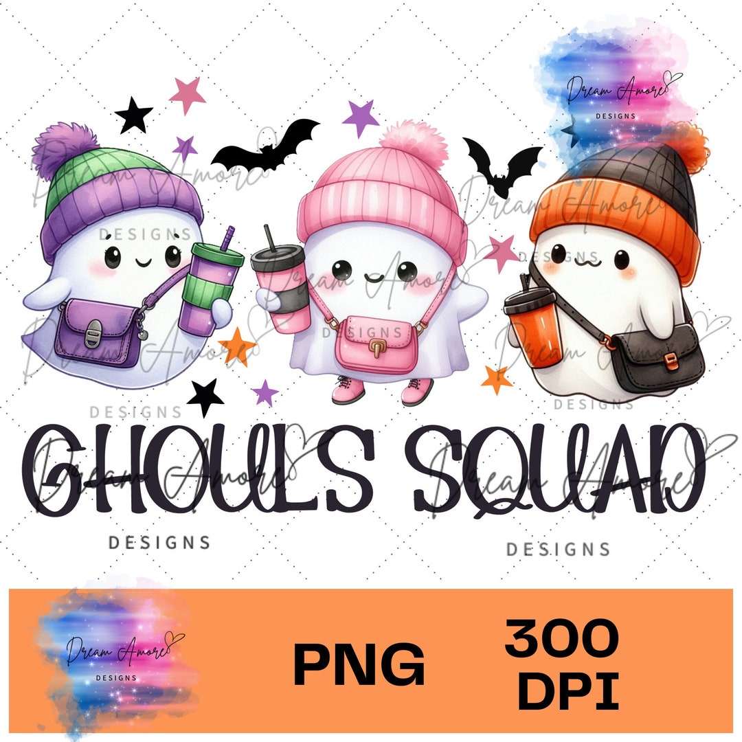 Ghouls Squad PNG Squad Ghouls PNG Ghost Friends PNG Coffee Ghosts Png ...