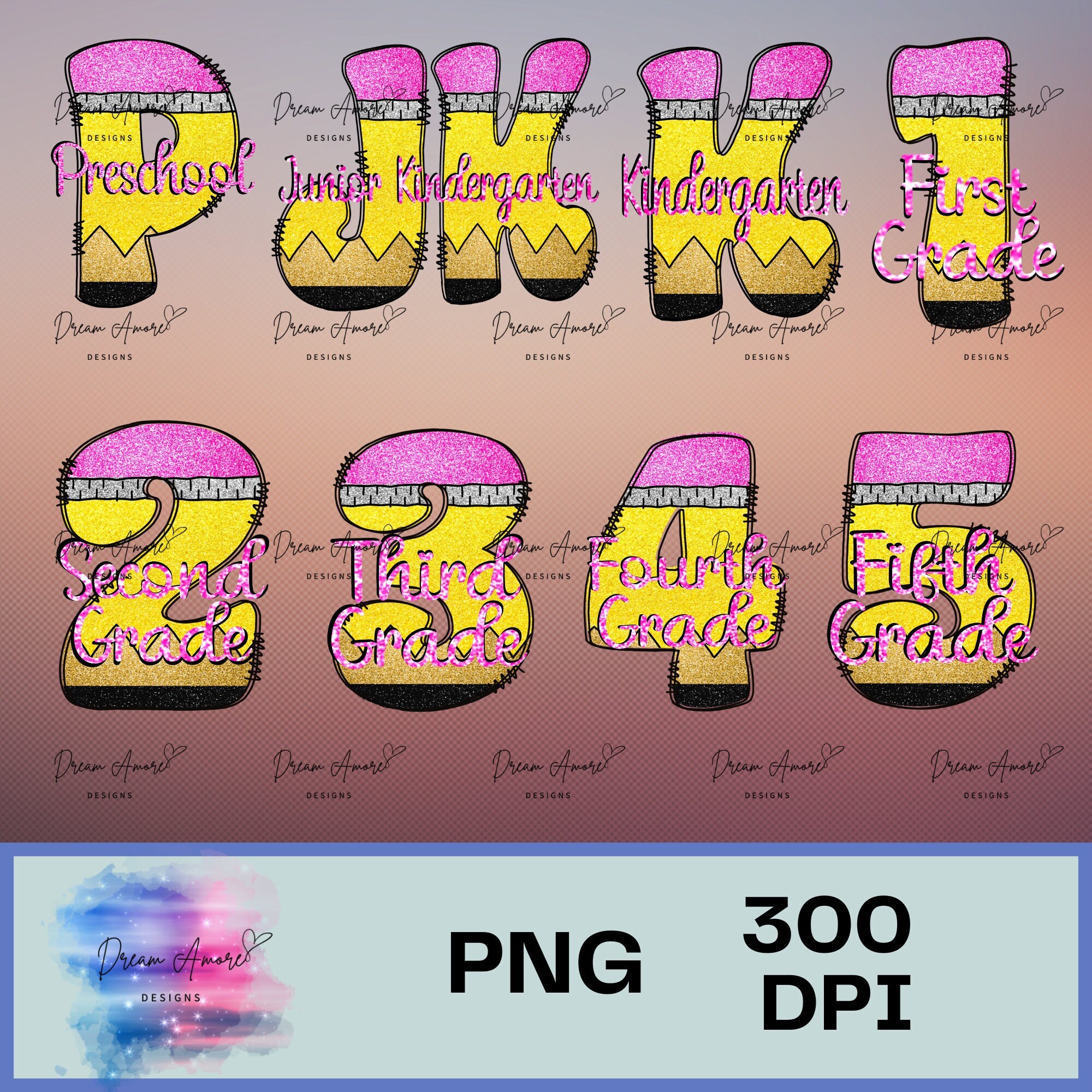 Back to School Bundle Png School Grade Png Bundle School - Etsy