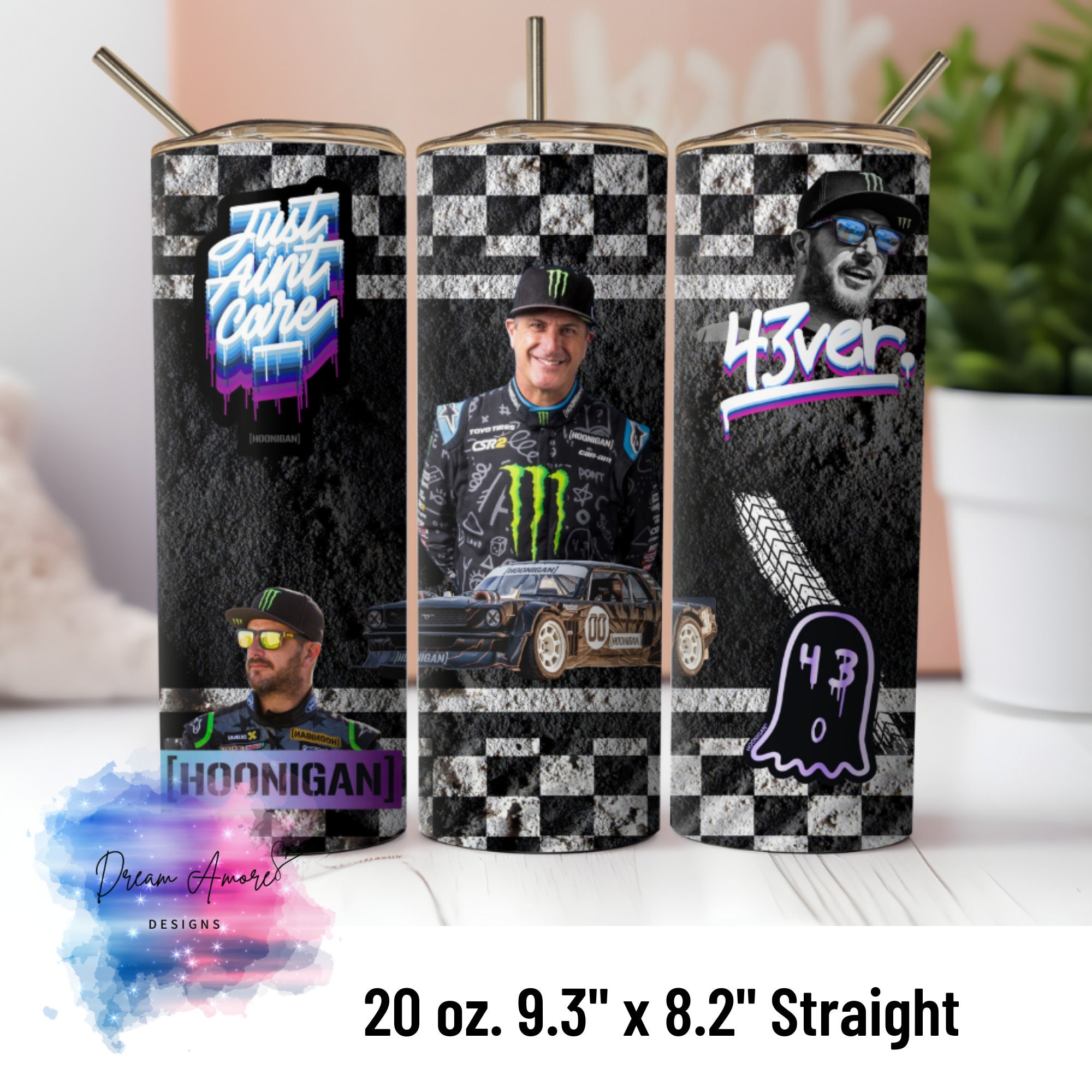 Hoonigan Tumbler Wrap Racing Tumbler Png 20 Oz Skinny Straight Png ...