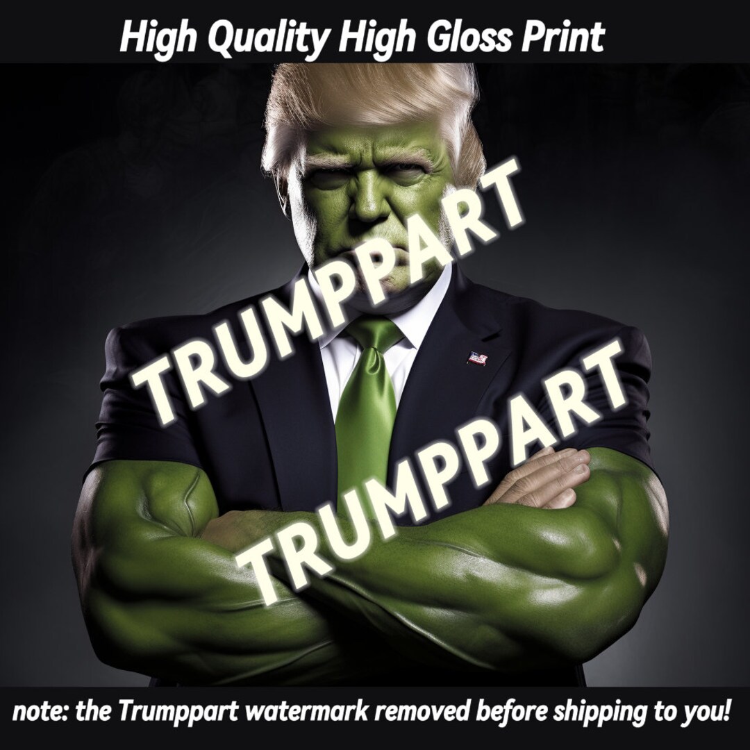 Donald Trump, High-quality Gloss Finish Art, One-of-a-kind for Man-cave ...