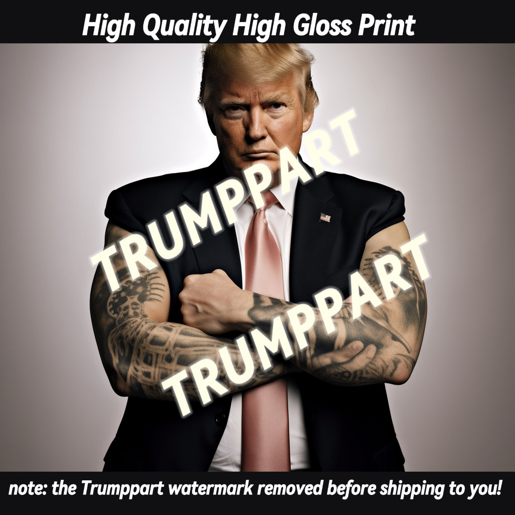Donald Trump, High-quality Gloss Finish Art, One-of-a-kind for Man-cave ...