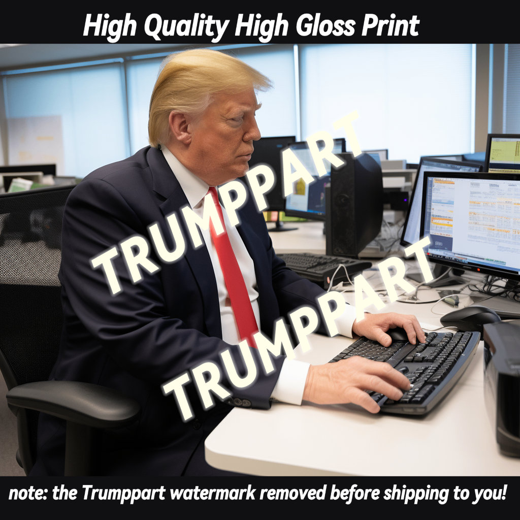 Donald Trump, High-quality Gloss Finish Art, One-of-a-kind for Man-cave ...