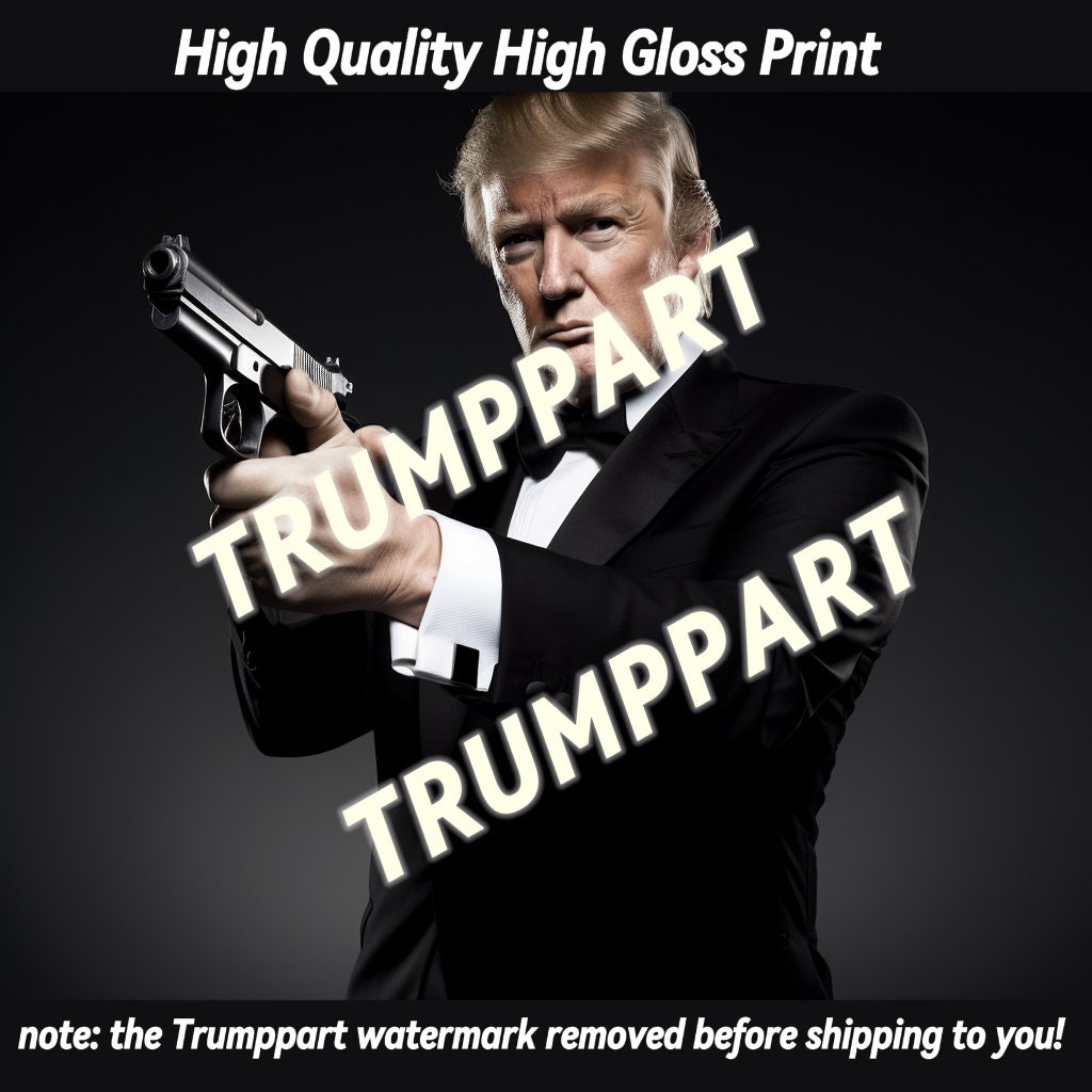 Donald Trump, High-quality Gloss Finish Art, One-of-a-kind for Man-cave ...