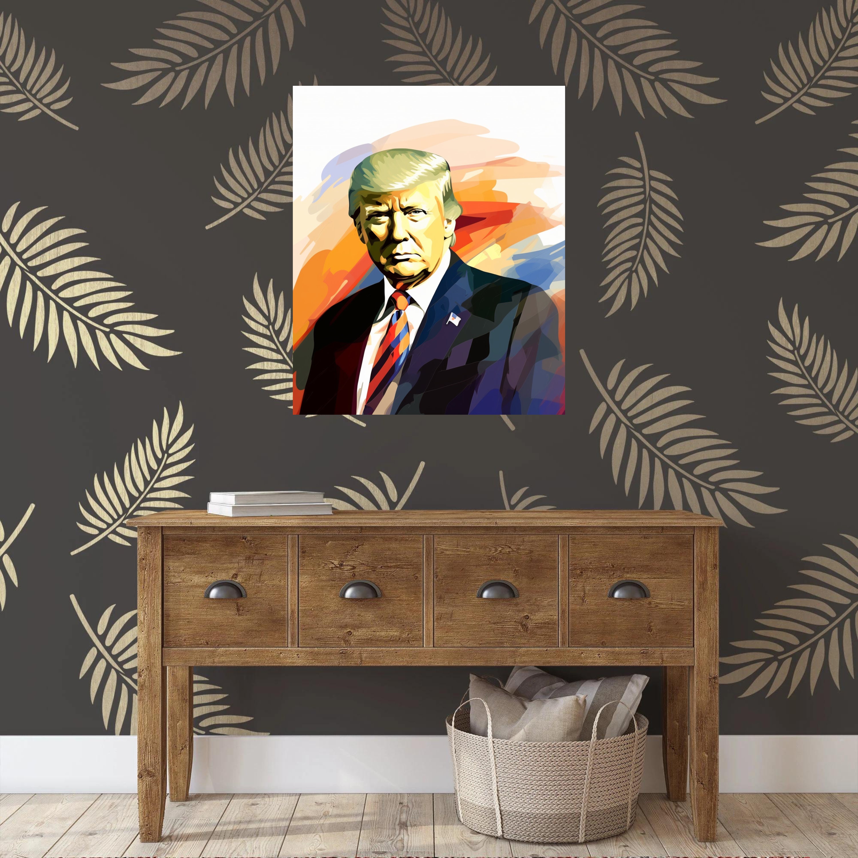 Donald Trump, High-quality Gloss Finish Art, One-of-a-kind for Man-cave ...