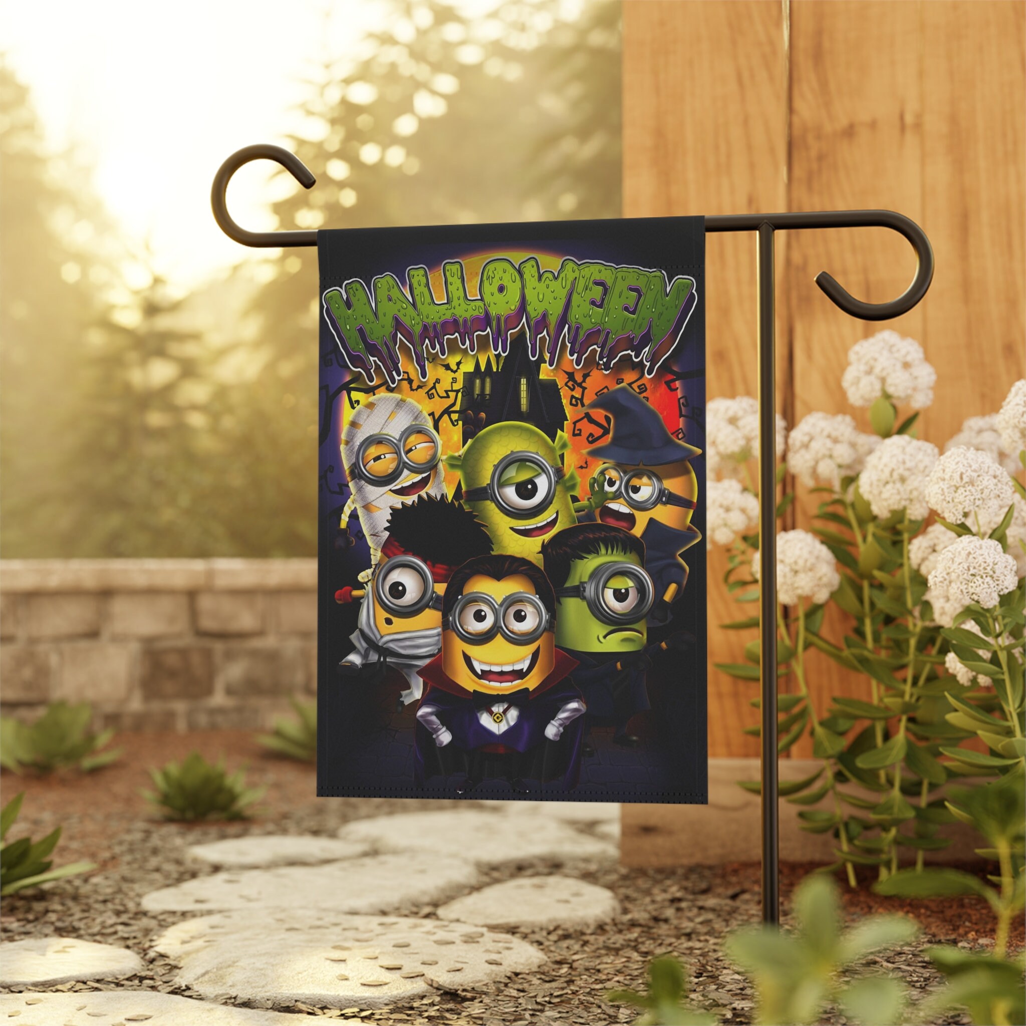 Minions Halloween Garden or Home Flag Banner - Etsy