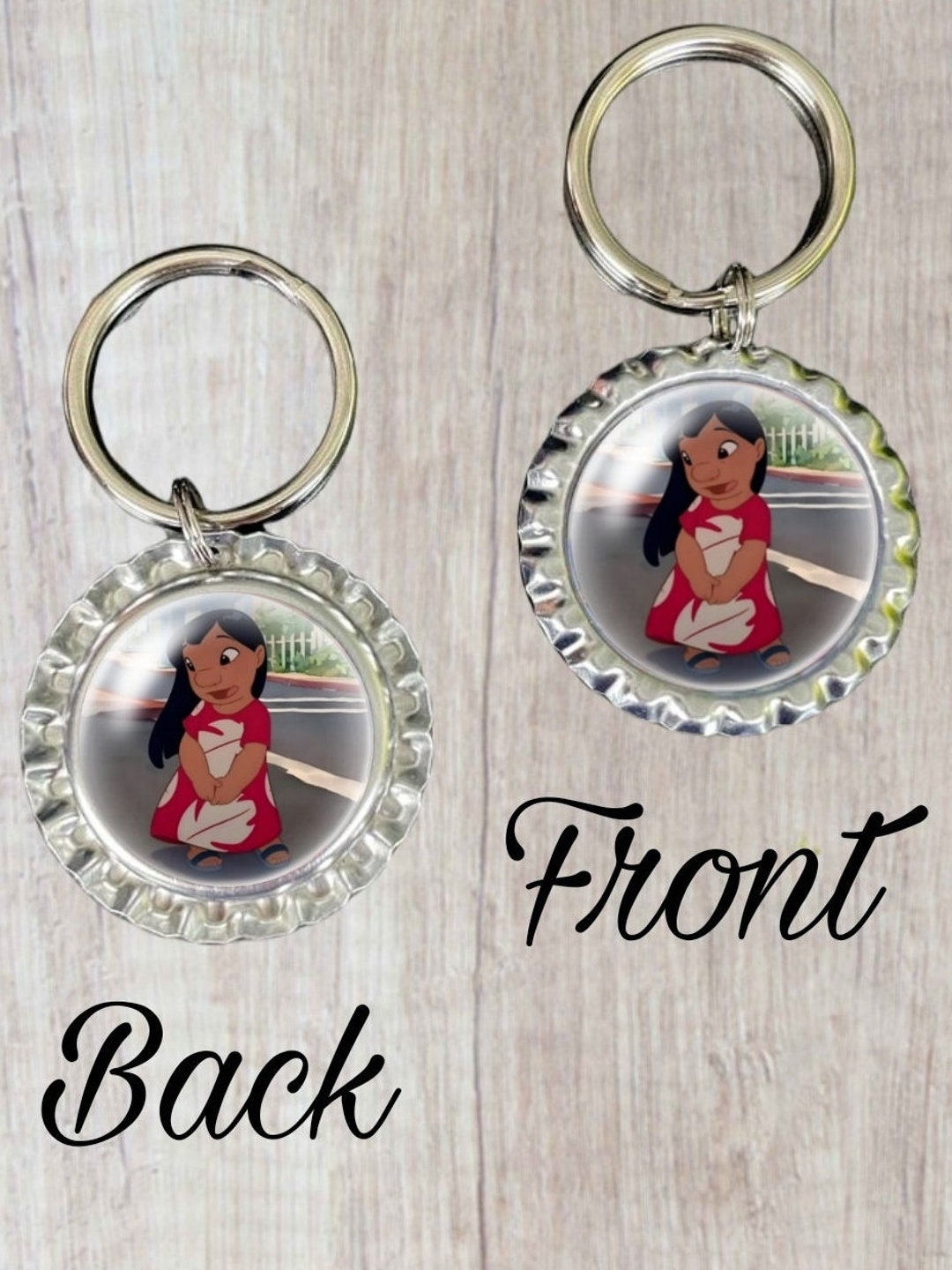 Lilo From Disney's Lilo & Stitch. Bottlecap Keychain, Keyring, Bag ...