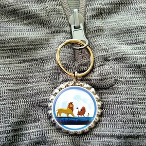 Simba, Timon and Pumba From Disney's the Lion King. Bottlecap Keychain ...