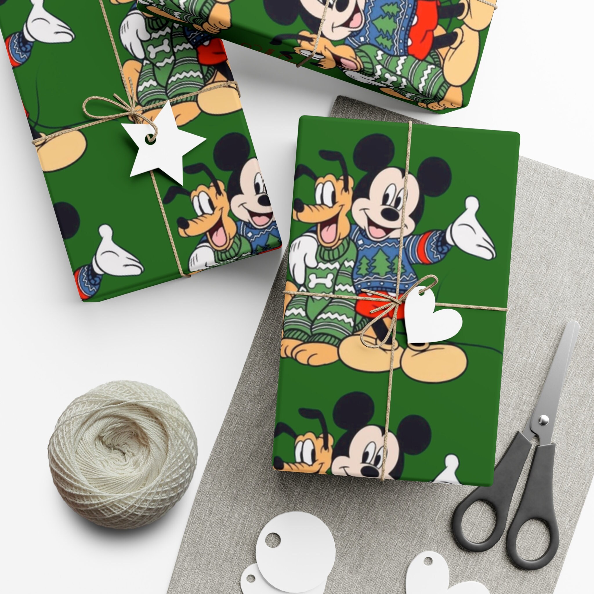 Wrapping Paper, Disney Gift Wrap Featuring Mickey Mouse and His Beloved ...