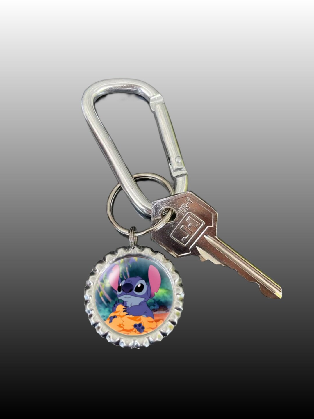 Stitch. From Disney's Lilo & Stitch. Bottlecap Keychain, Keyring, Bag ...