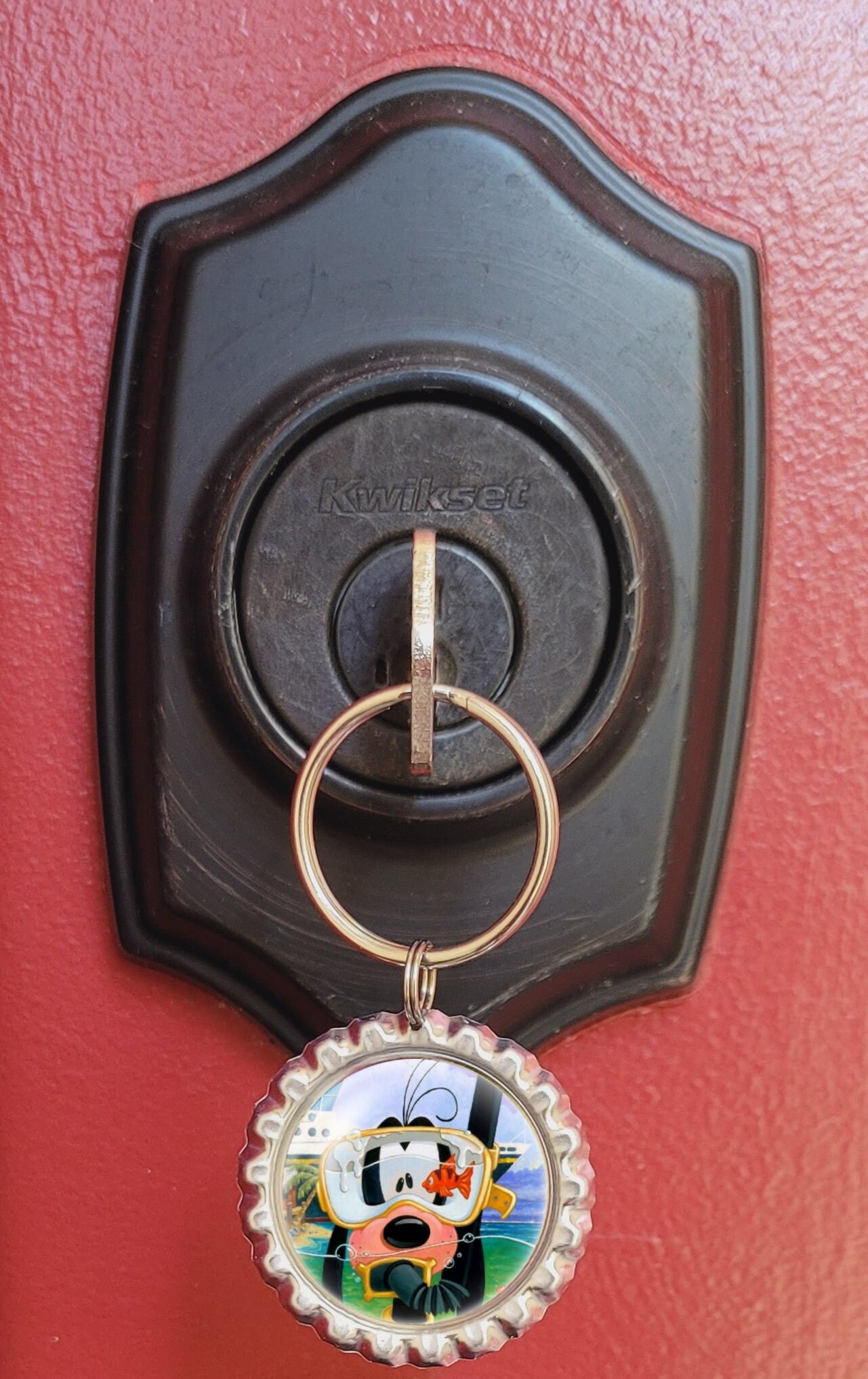 Goofy From Disney. Bottlecap Keychain Keyring Bag Charm - Etsy