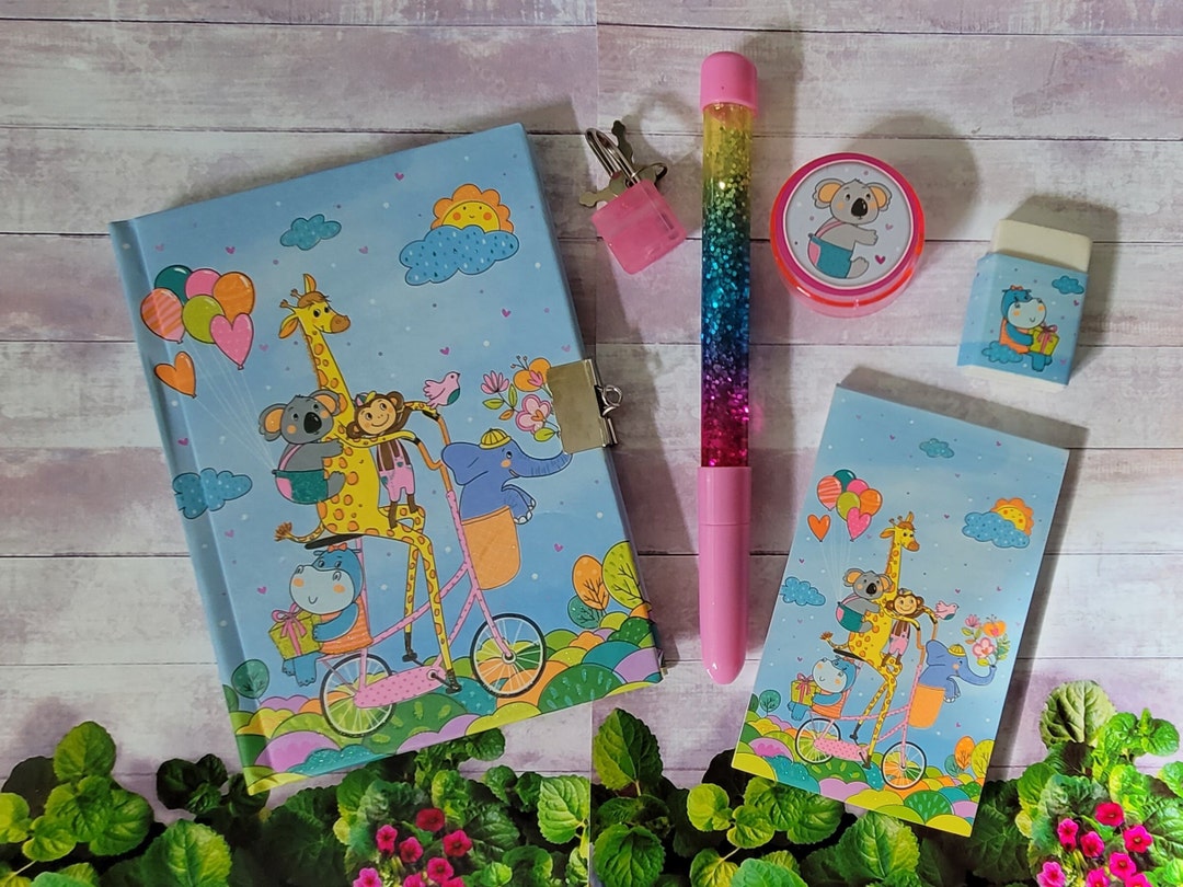 Zoo Animals Journal Diary Notebook and Accessories. Good for School And ...