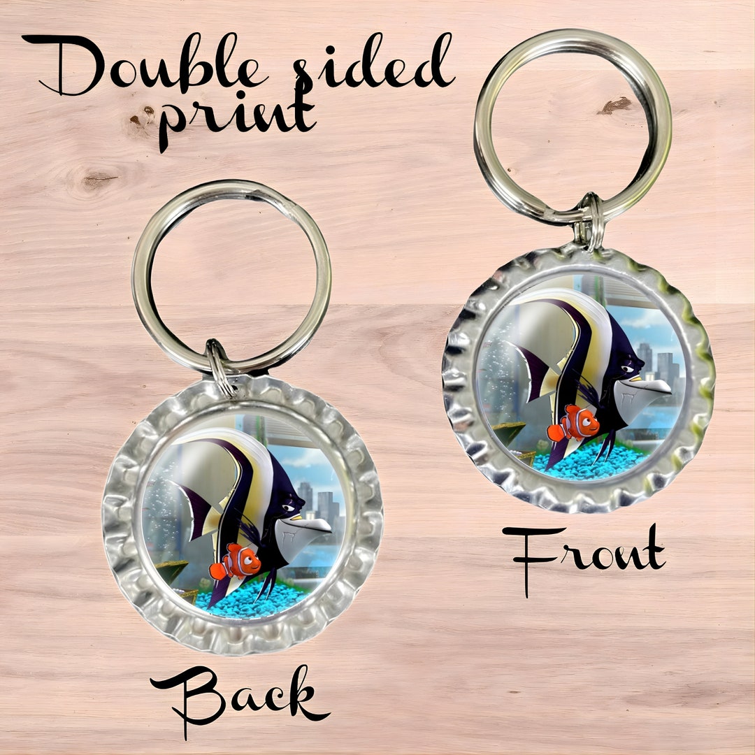 Nemo and Gill From Disney's Movie Finding Nemo Bottlecap Keychain ...