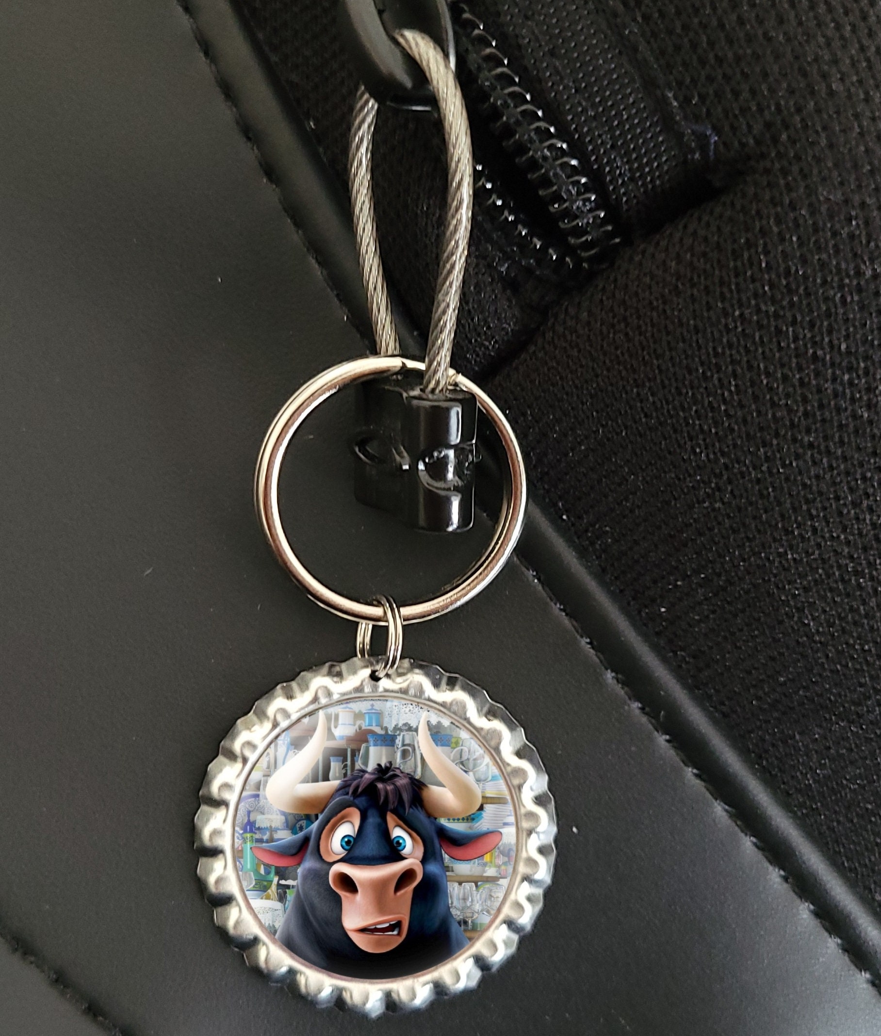 Ferdinand the Bull From Disney's Ferdinand. Bottlecap Keychain, Keyring ...