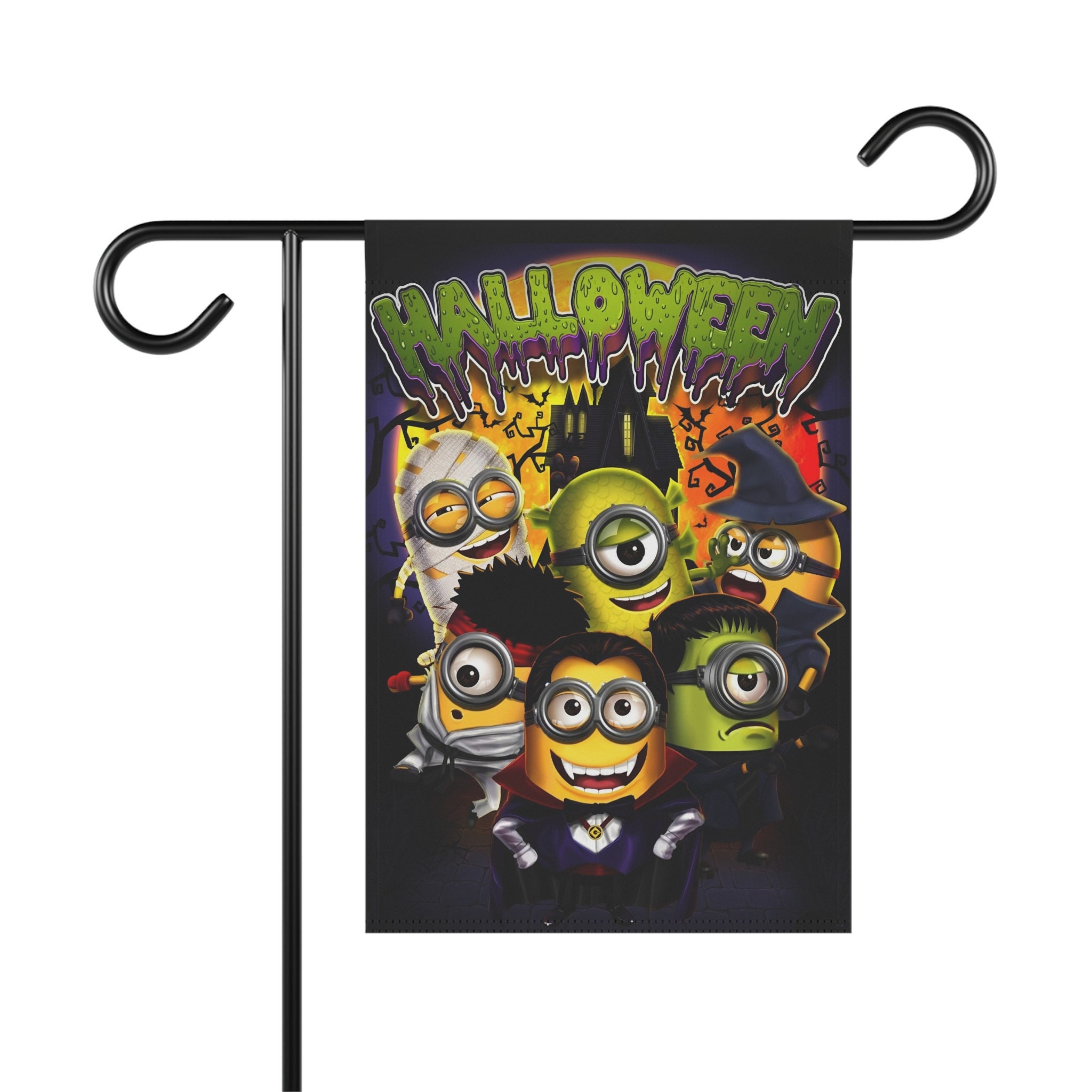 Minions Halloween Garden or Home Flag Banner - Etsy