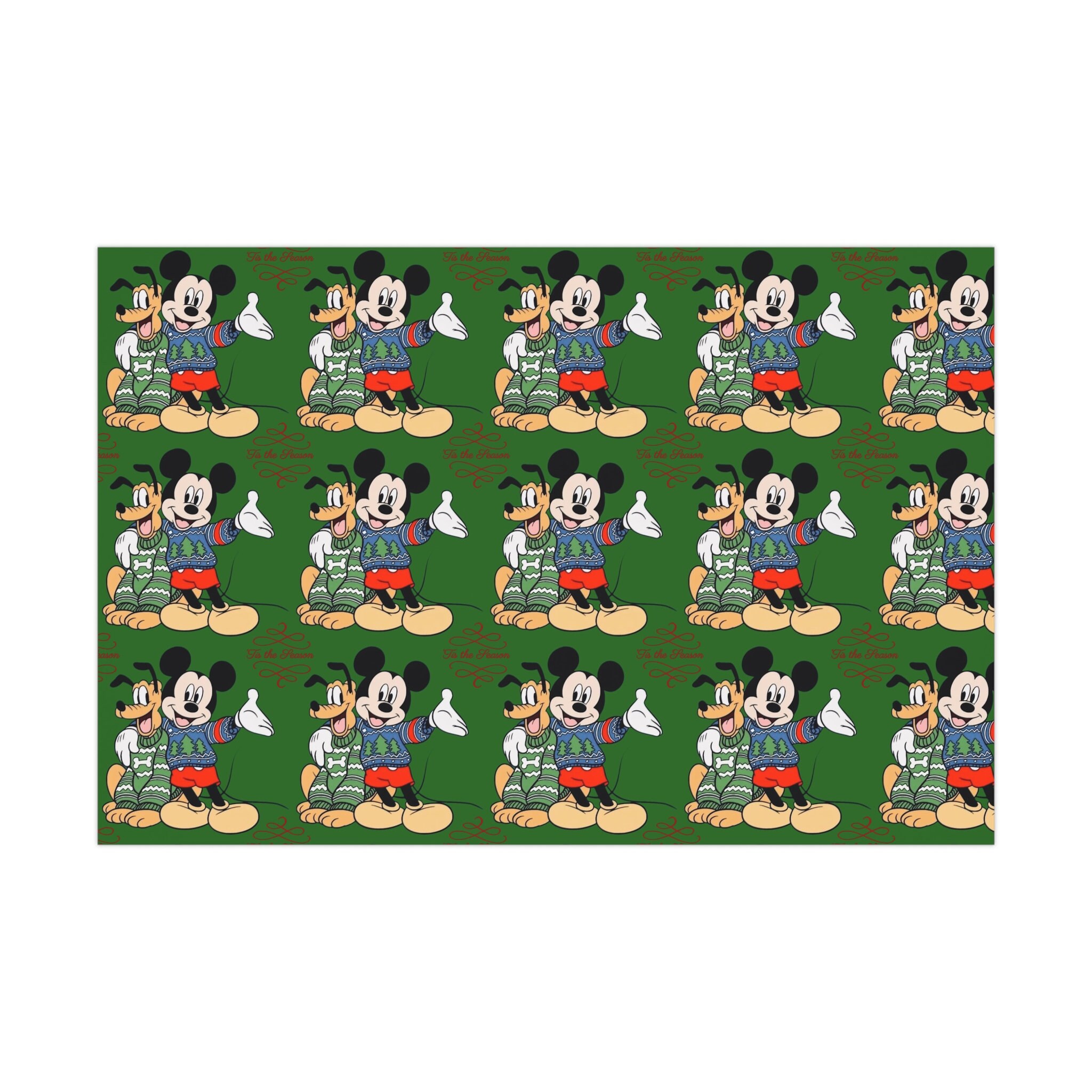 Wrapping Paper, Disney Gift Wrap Featuring Mickey Mouse and His Beloved ...
