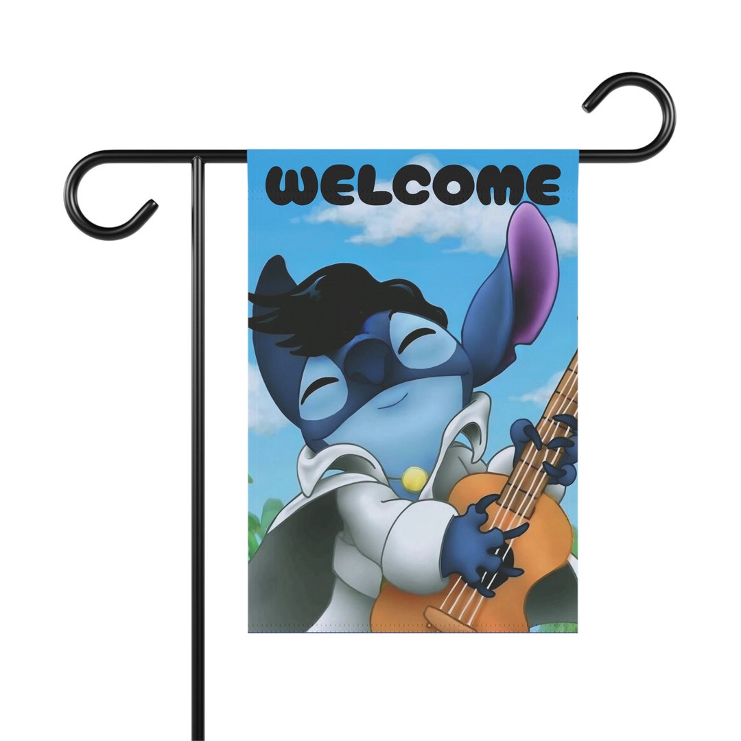 Disney Stitch as Elvis Presley Playing Guitar in His White Performance ...