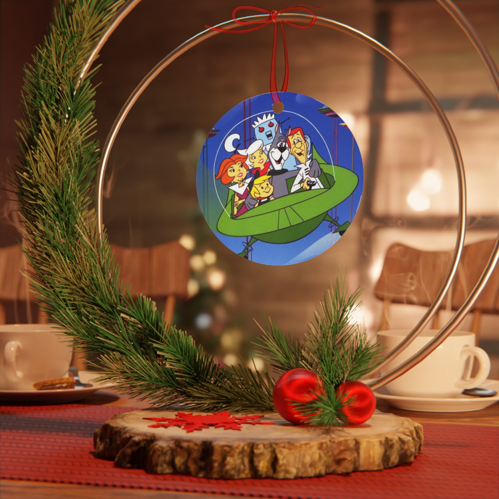 The Jetson's Christmas Metal Ornament. - Etsy