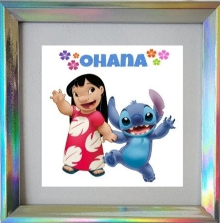 Disney's Stich Ohana 2 in 1 Images Mini Iridescent Frame. Perfect for ...