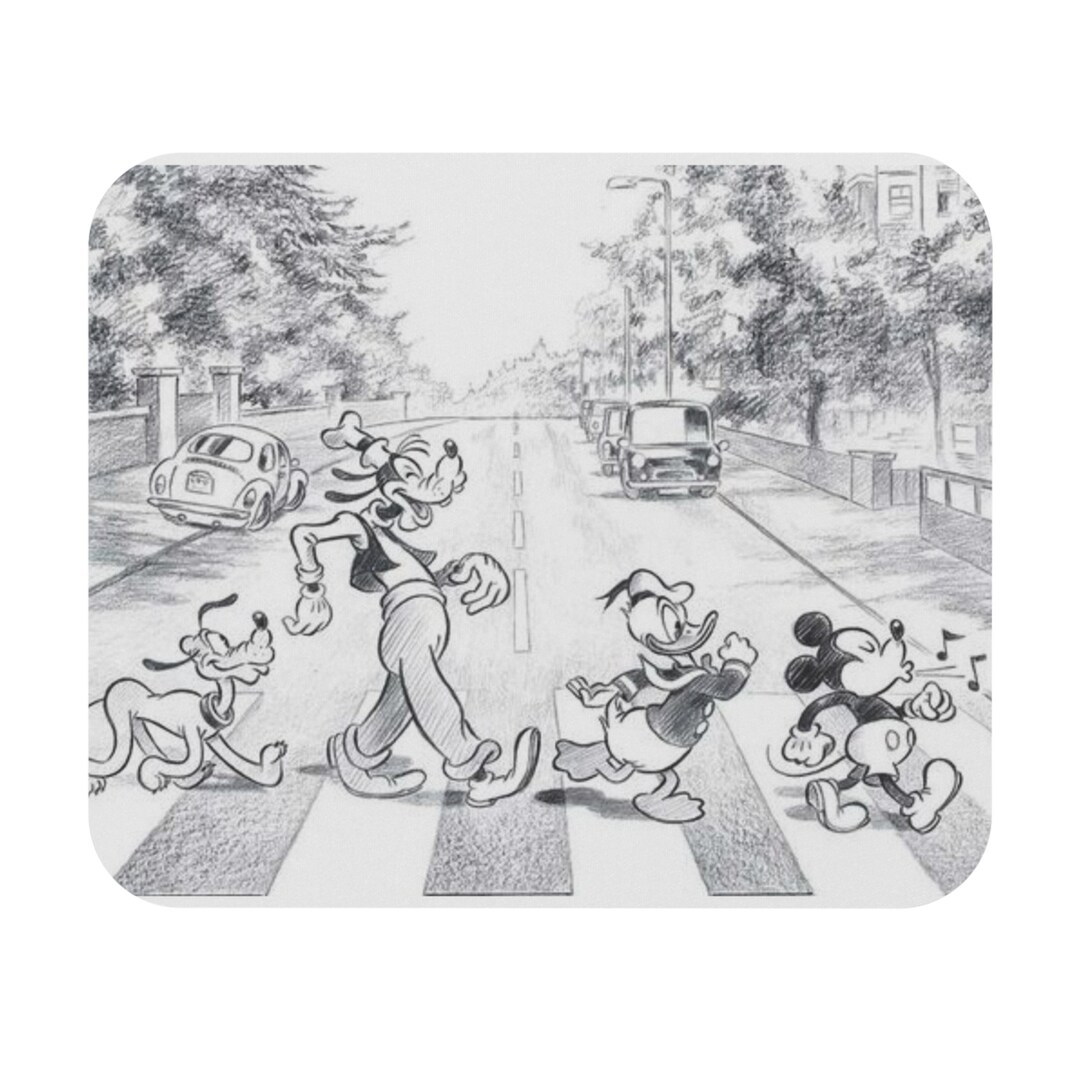 Disney Mickey Mouse, Donald Duck, Goofy and Pluto Walking Crossing the ...