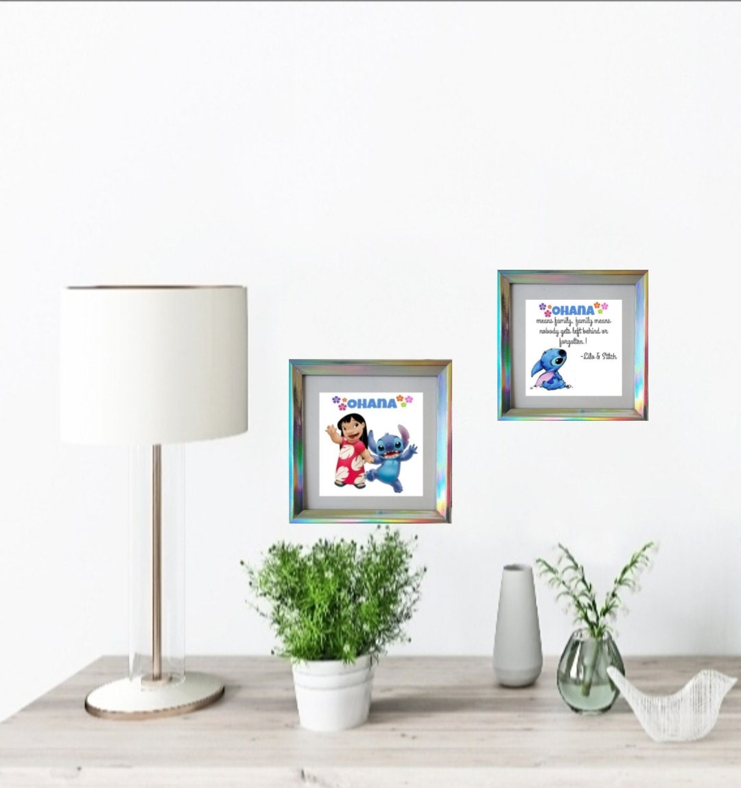 Disney's Stich Ohana 2 in 1 Images Mini Iridescent Frame. Perfect for ...