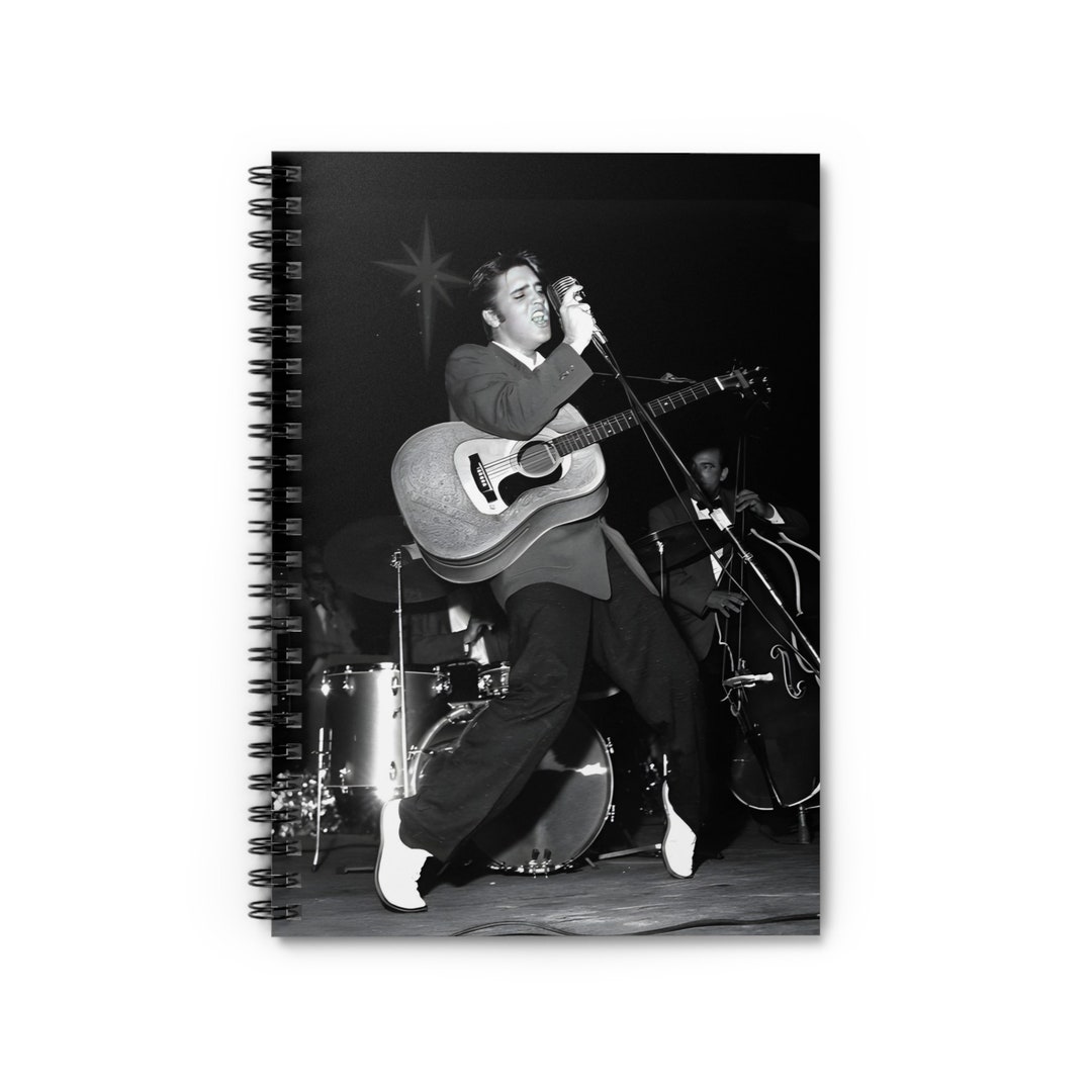 Elvis Presley Singing and Playing Guitar on Stage Spiral Notebook - Etsy