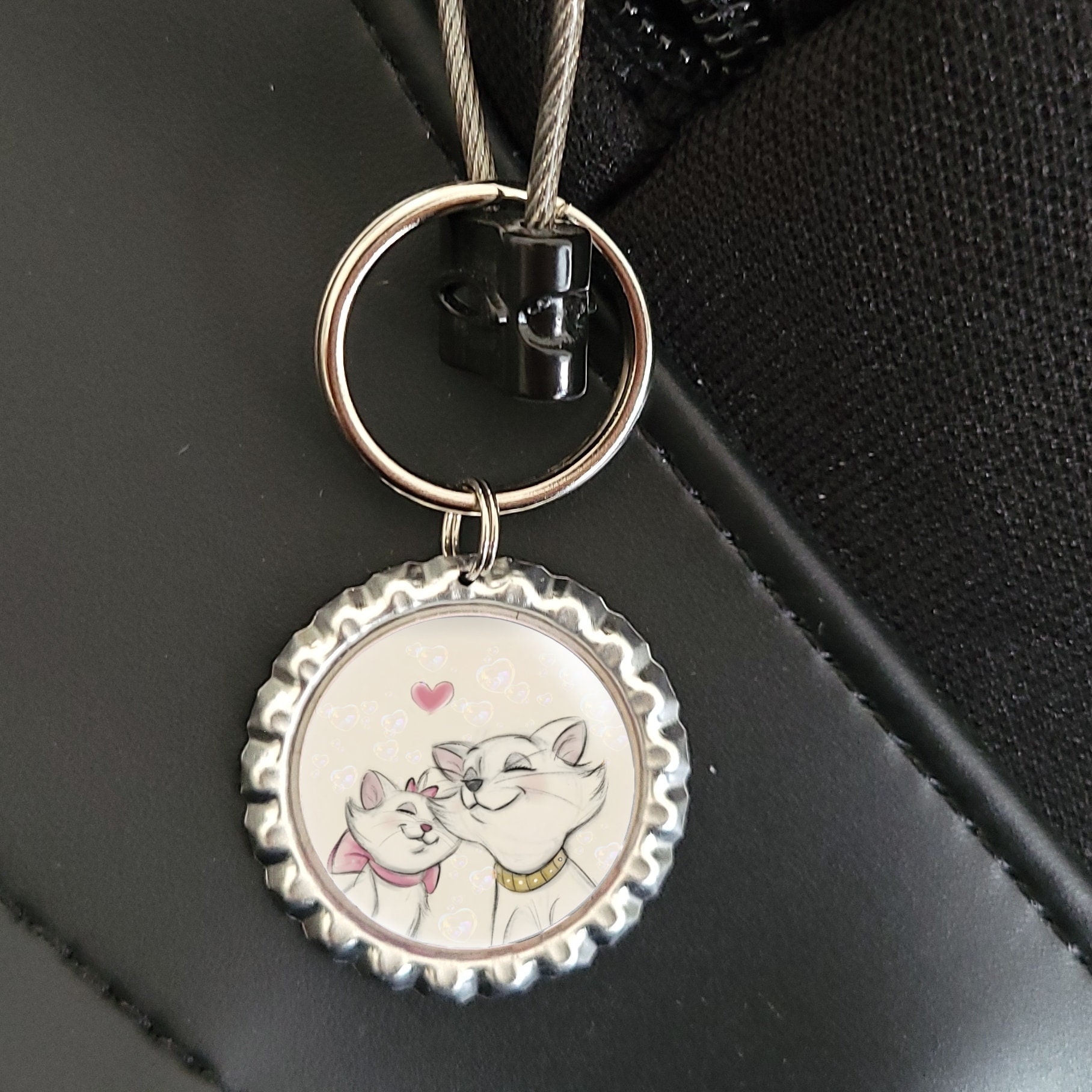 Marie and Duchess From Disney's Movie the Aristocats Bottlecap Keychain ...