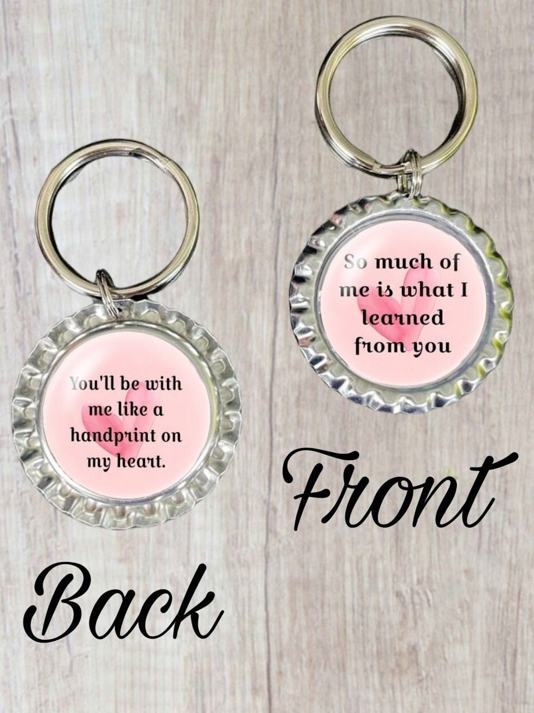 Inspirational Sayings Remembering "mom". Bottlecap Keychain,keyring,bag ...