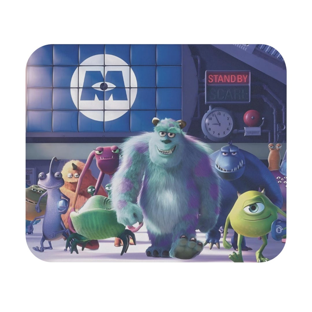 Monsters Inc Mouse Pad Featuring Sully and Mike (rectangle) - Etsy