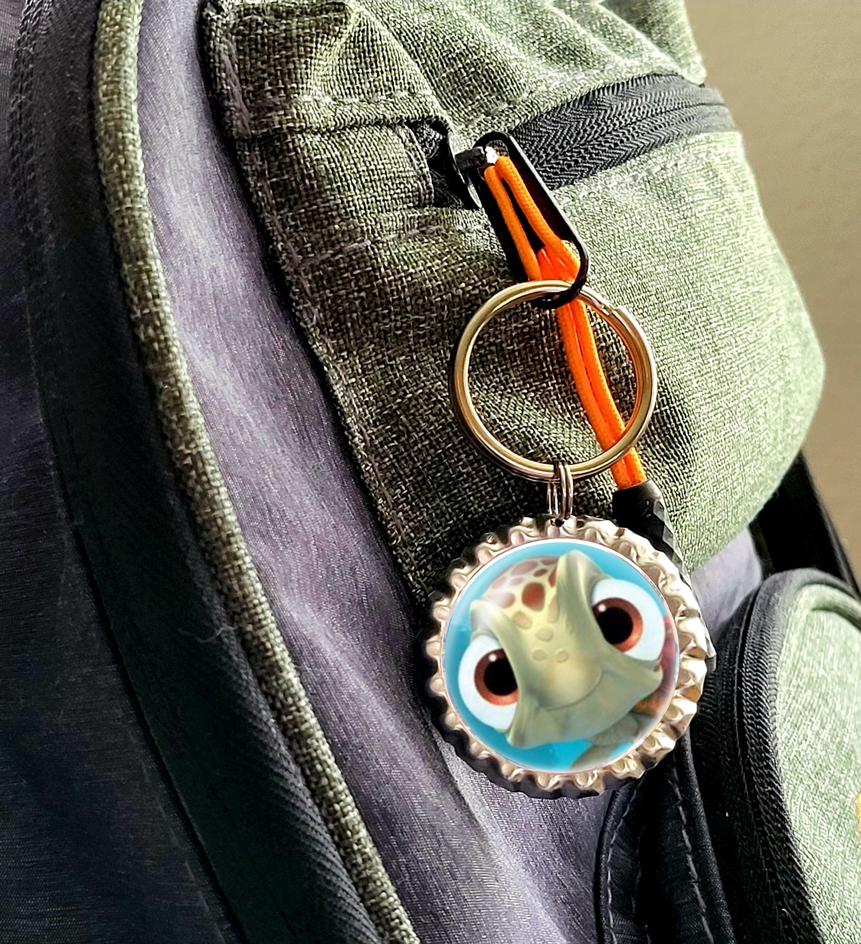 Squirt. From Disney's Finding Nemo. Bottlecap Keychain, Keyring, Bag ...