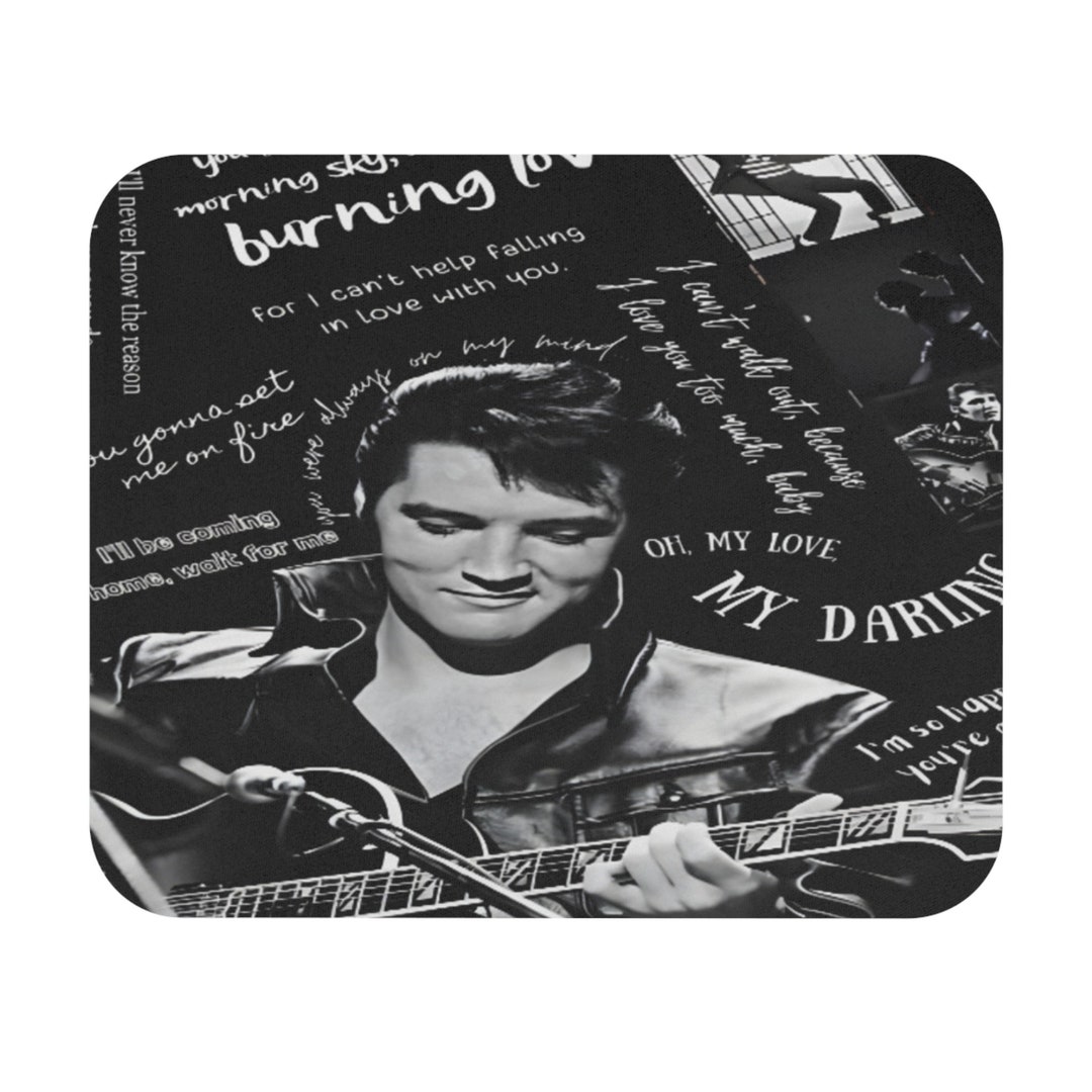 Elvis Presley Black and White Collage Mouse Pad (rectangle) - Etsy