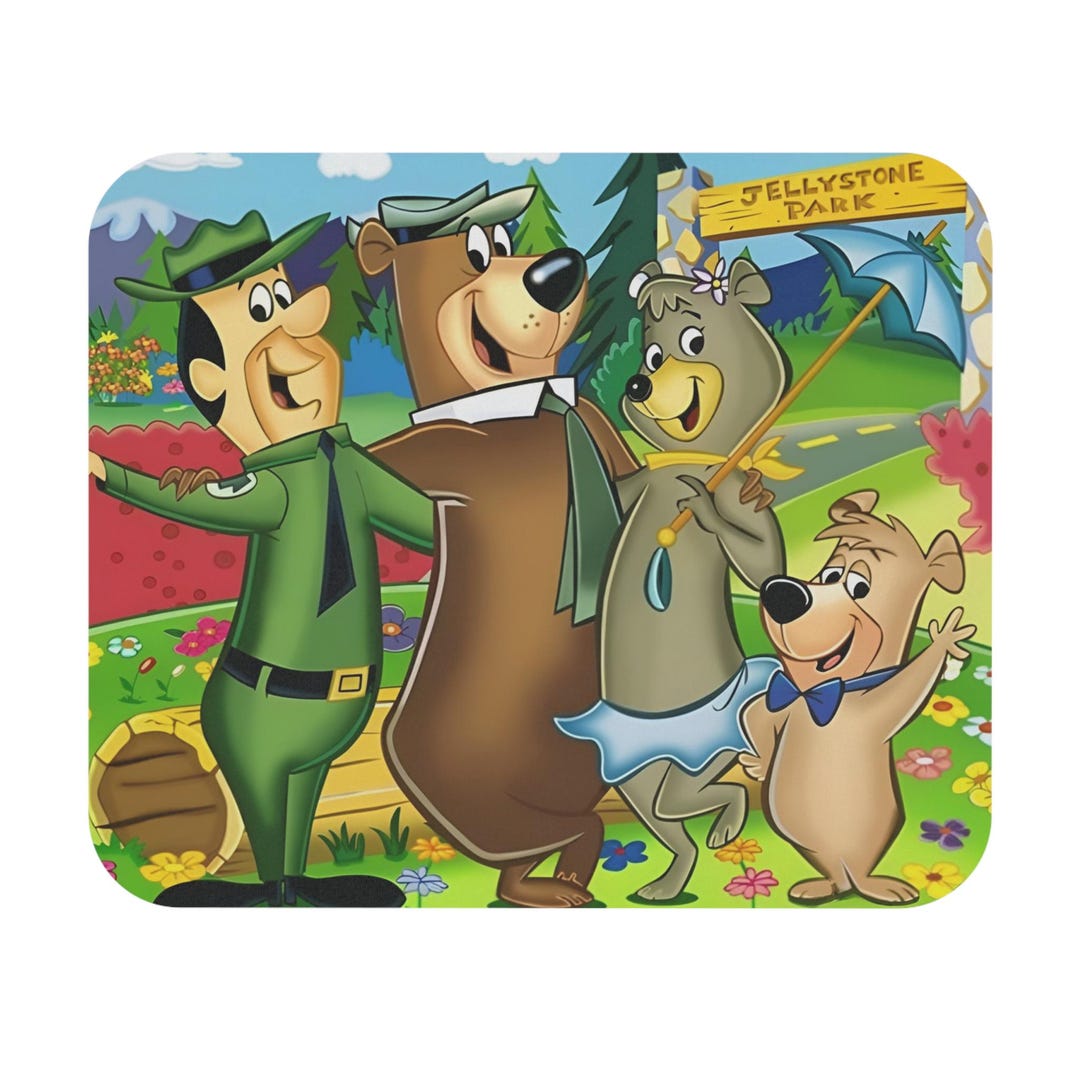 Yogi Bear Mouse Pad: Jellystone Park Cartoon (rectangle).ft. Yogi, Boo ...