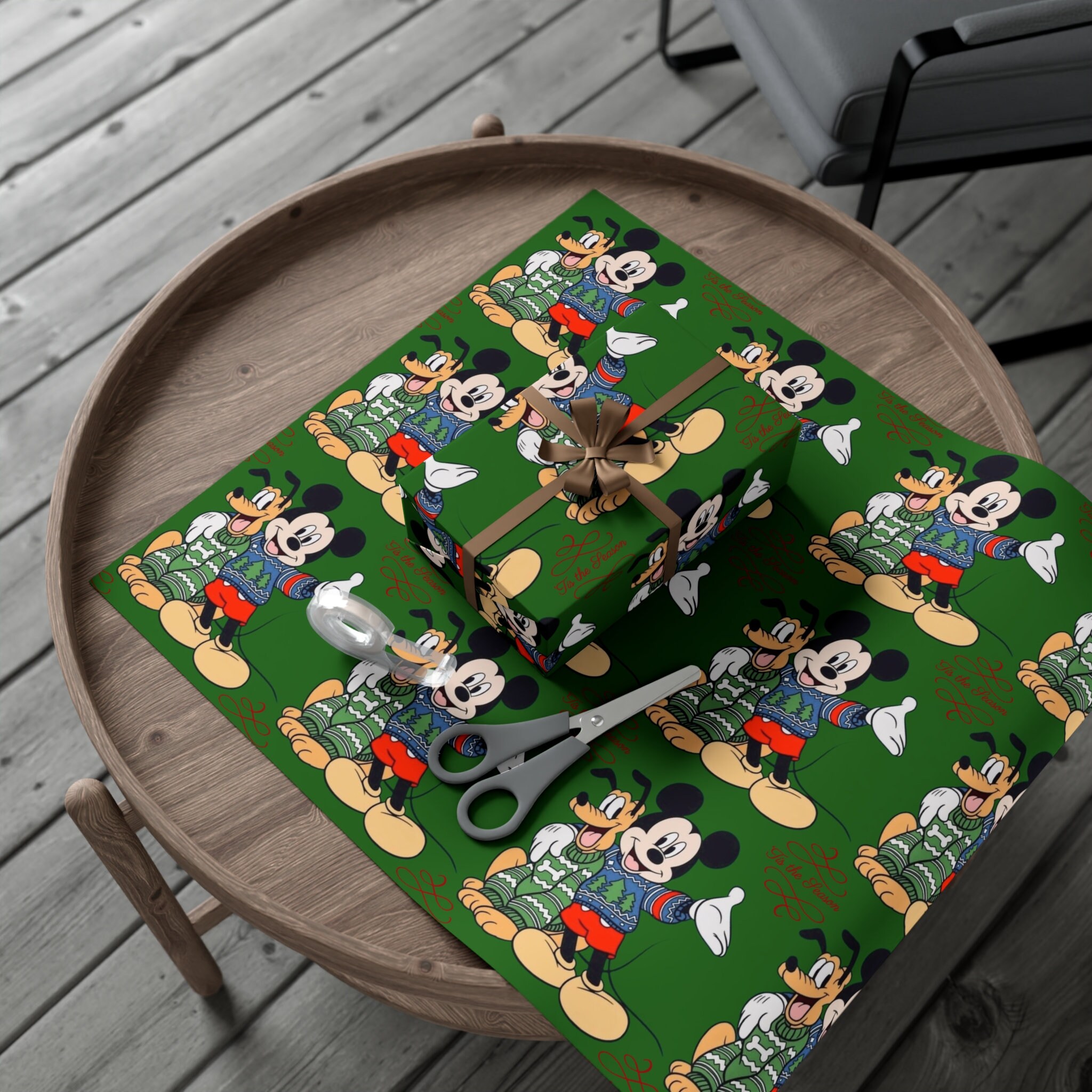 Wrapping Paper, Disney Gift Wrap Featuring Mickey Mouse and His Beloved ...