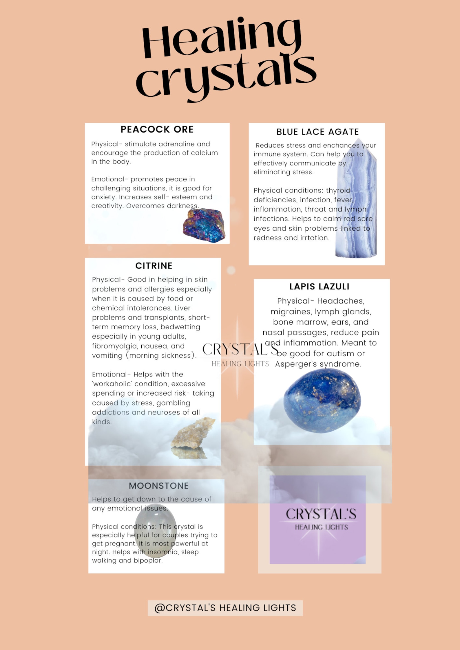 Healing Crystal Guide, Crystals & Their Meanings, Crystals for ...