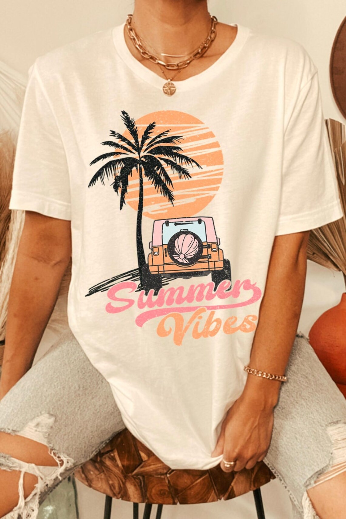 Summer Vibes Graphic Tee Unisex Fit - Etsy