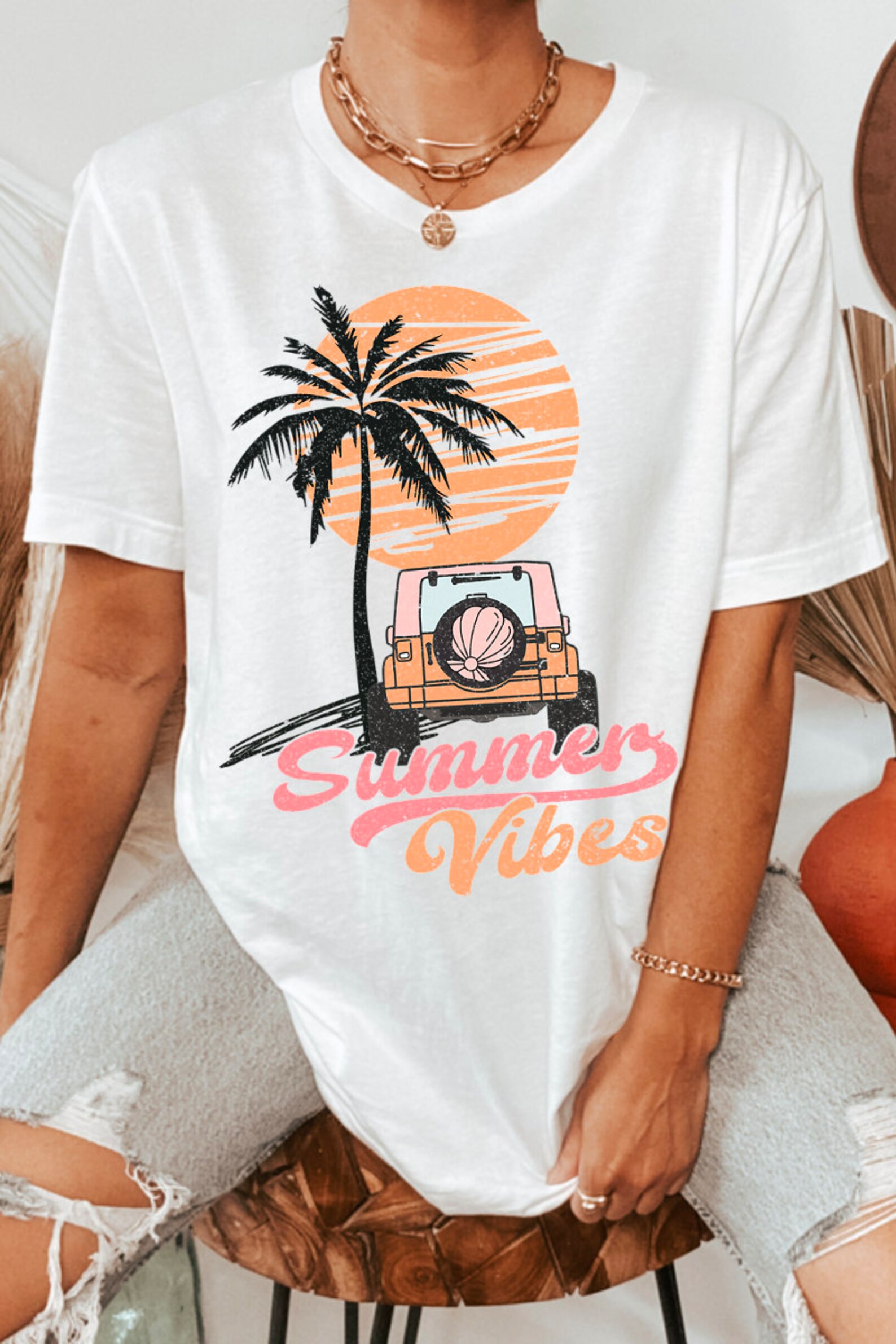 Summer Vibes Graphic Tee Unisex Fit - Etsy