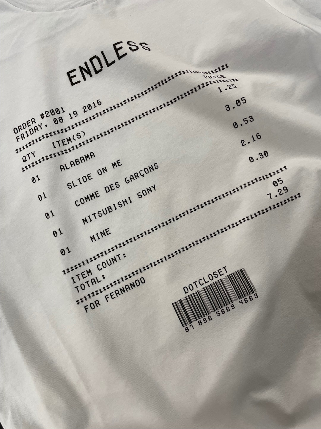 Song Receipt Custom Print - Etsy