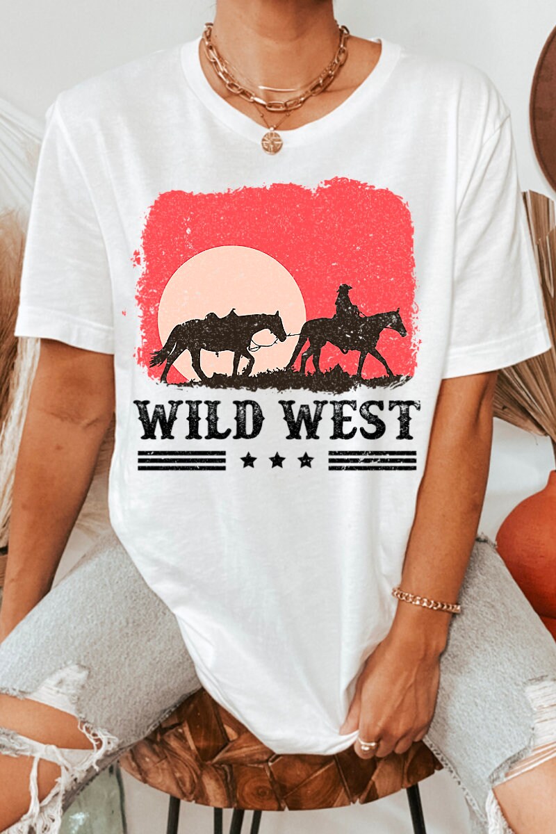Wild West Graphic Tee Unisex Fit - Etsy