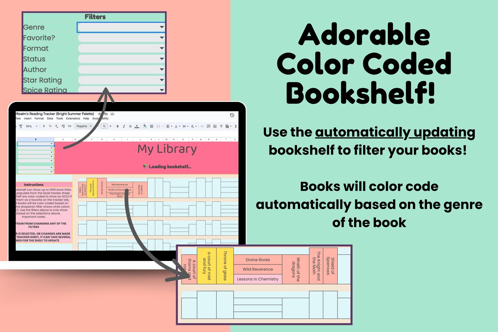 Ultimate Book Reading Tracker: Google Sheets Library Organizer (digital ...