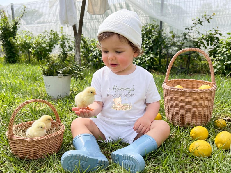 Mommy's Reading Buddy Bookish Infant Tee | Reading Mom Gift - Etsy