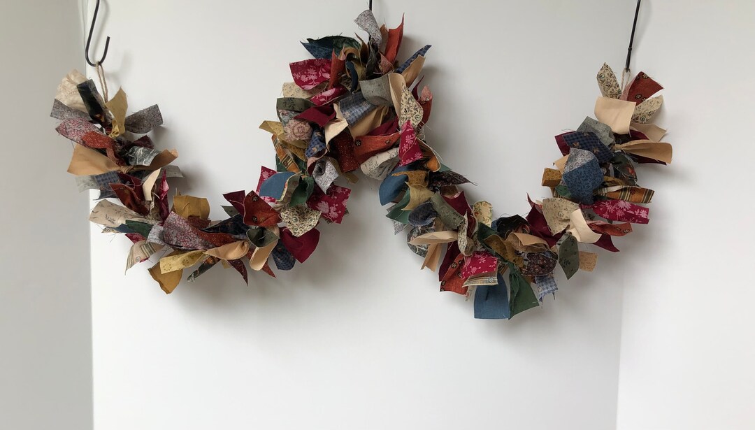 3' Feet 4" Inches Handmade Primitive Rag Swag Garland - Farmhouse ...