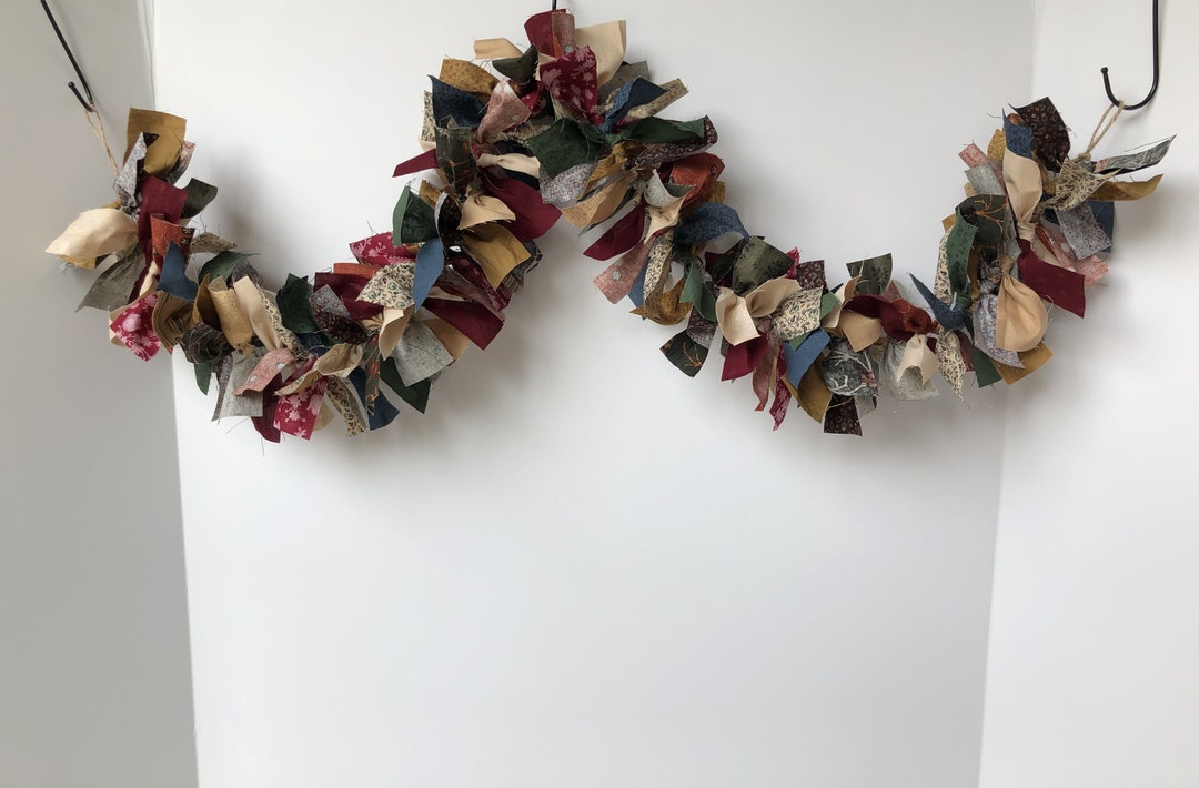 3' Feet 1 Inches Handmade Primitive Rag Swag Garland Farmhouse, Rustic ...