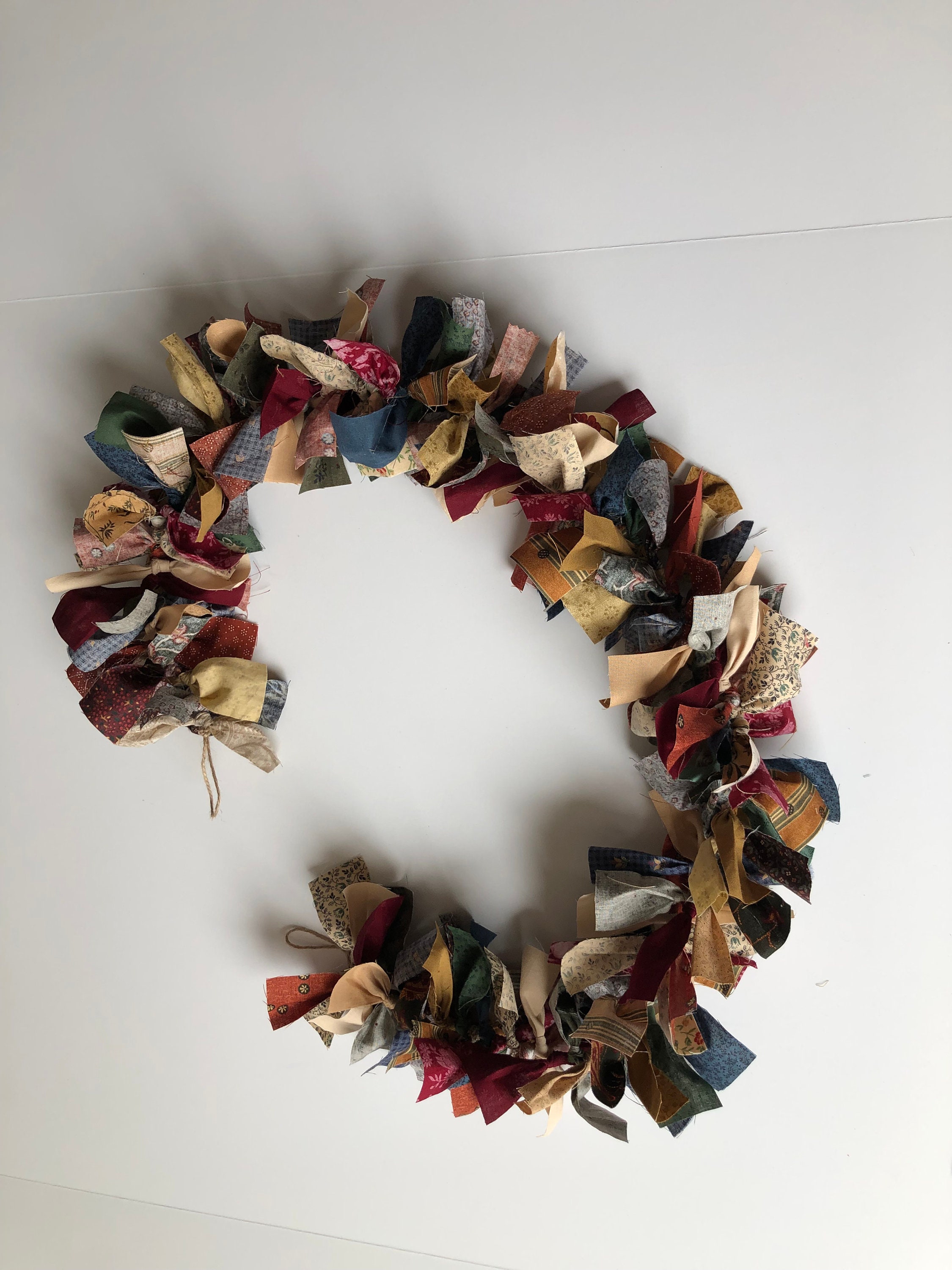 3' Feet 4 Inches Handmade Primitive Rag Swag Garland Farmhouse, Rustic ...