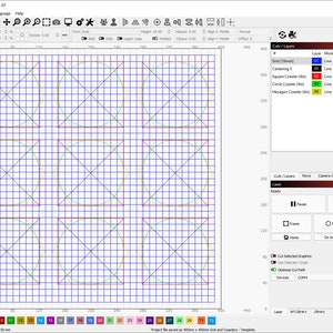 Lightburn Coaster Template Set | Circle Coasters | Square Coasters ...